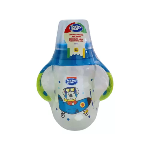 BABY PUR BIBERON PP LARGE AVEC ANSE DOUBLE 250ML REF 72024